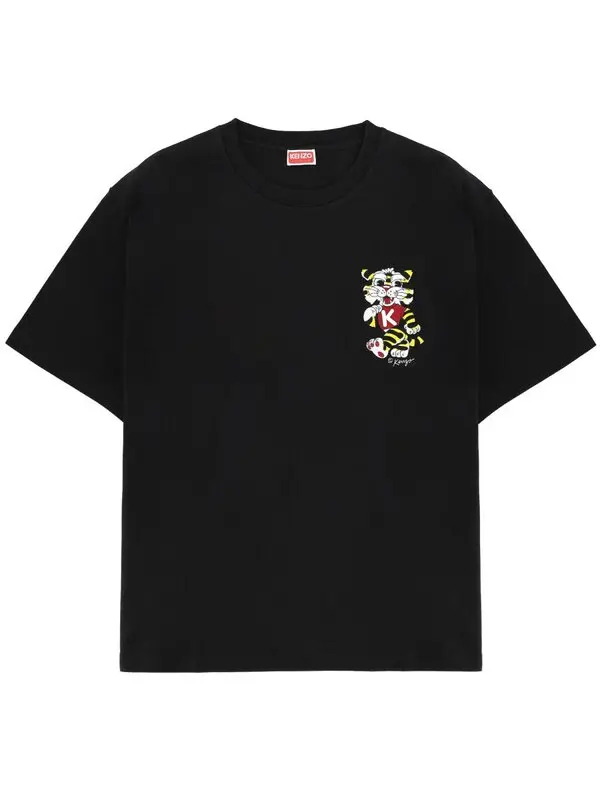 Kenzo Graphic Cotton T-shirt - Black