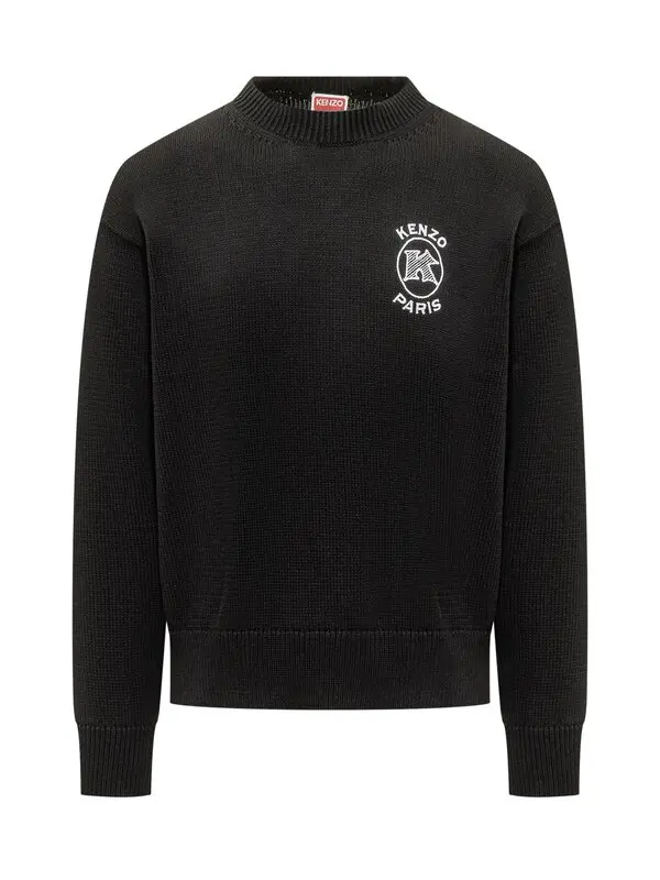 Kenzo Emblem Cotton Jumper - Noir