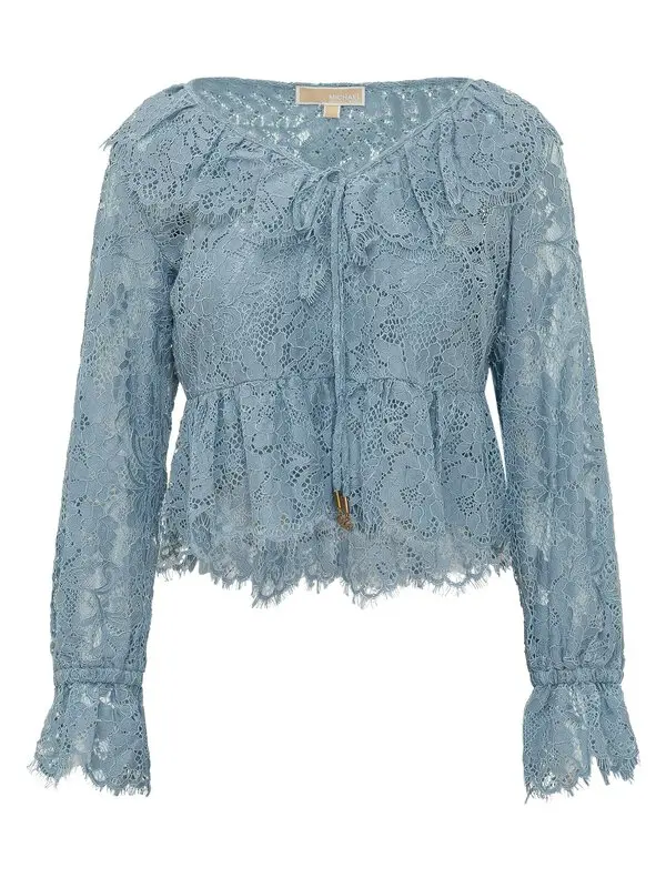 Michael Kors Chic Long Sleeve Lace Top