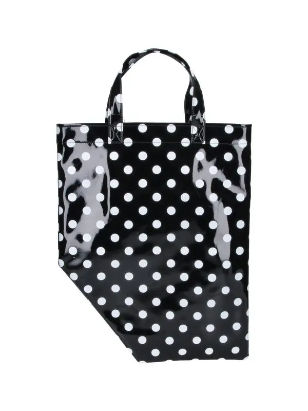 Comme Des Garçons Polka Dot Tote Bag - Black