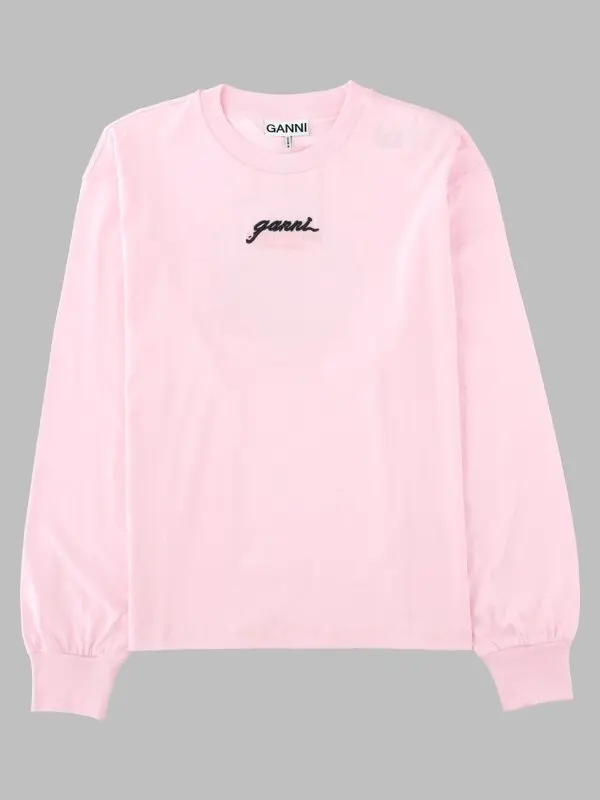 GANNI Organic Cotton T-shirt - Pink