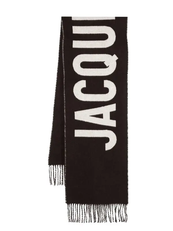 Jacquemus Oversized Wool Logo Scarf