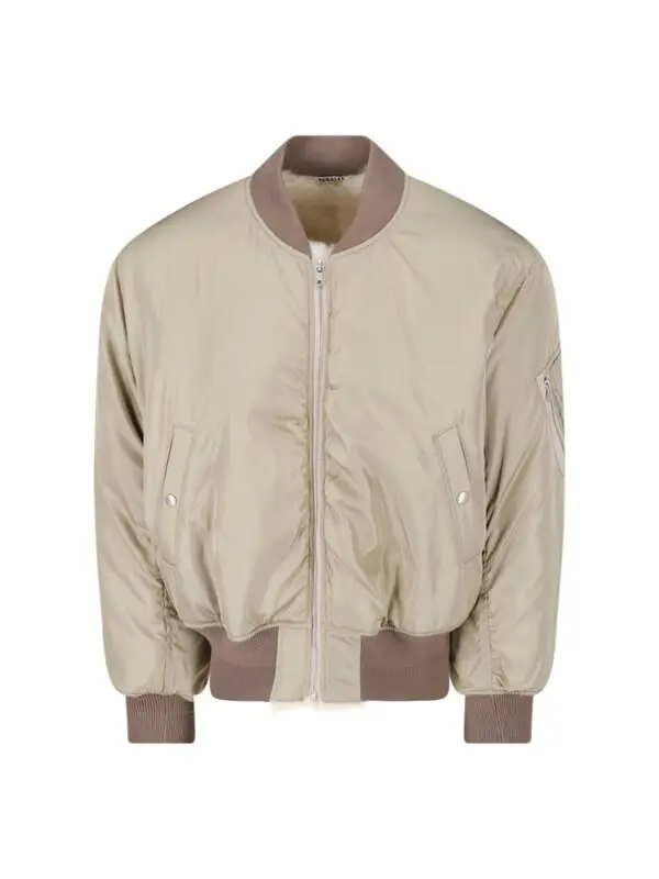 Auralee Shearling-lined Bomber Jacket