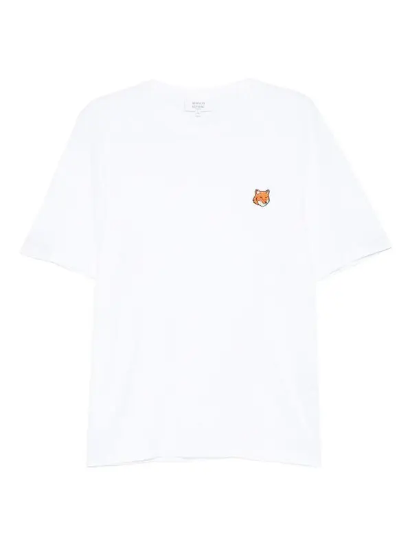 Maison Kitsuné Fox Enhanced Regular Fit T-shirt - White