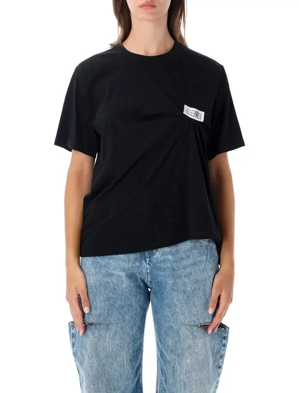 MAISON MARGIELA Logo Patch Cotton T-shirt - Nero