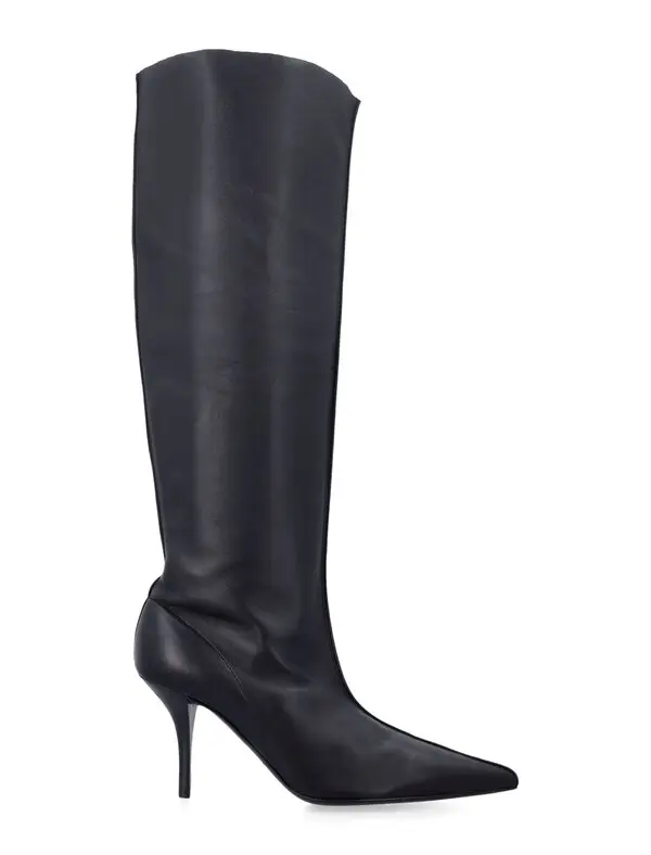 Magda Butrym Knee-high Leather Stiletto Boots - Nero