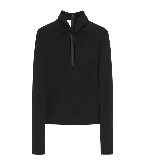Valentino Garavani Keyhole Long-sleeve Top - Black