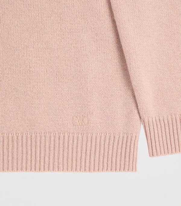 Valentino Garavani Cashmere V-neck Sweater - Purple
