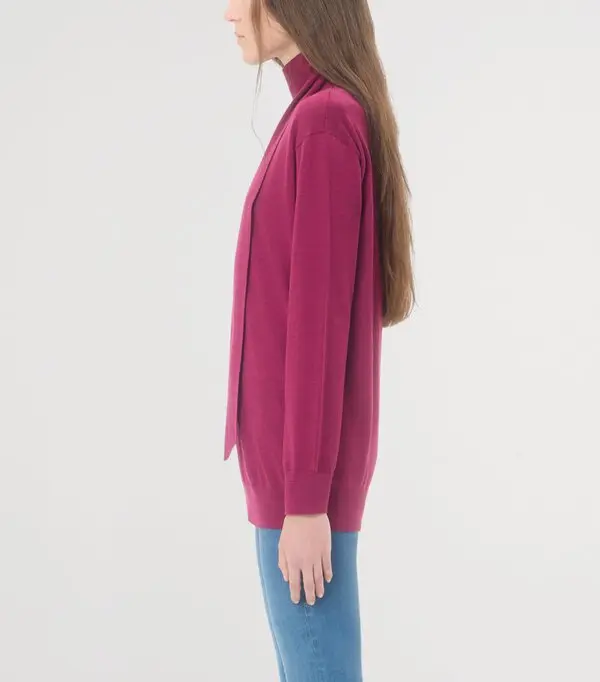 Valentino Garavani Wool Tie-neck Sweater