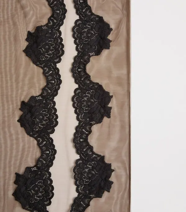 Valentino Garavani Sheer Lace-trim Maxi Skirt