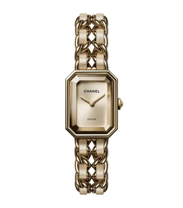Chanel Première Iconic Chain Golden Brown Watch - Gold