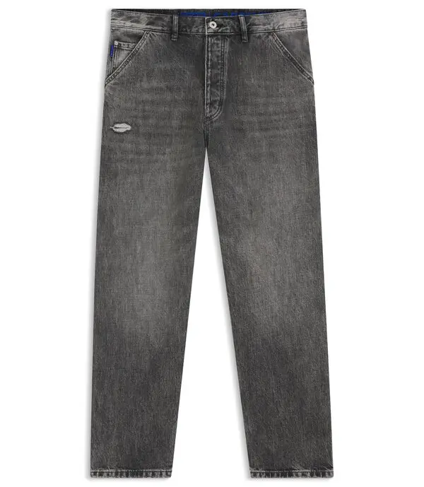 Hugo Baggy-fit Black Jeans With Carpenter Details