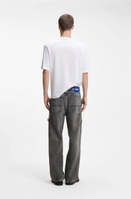 Hugo Baggy-fit Black Jeans With Carpenter Details