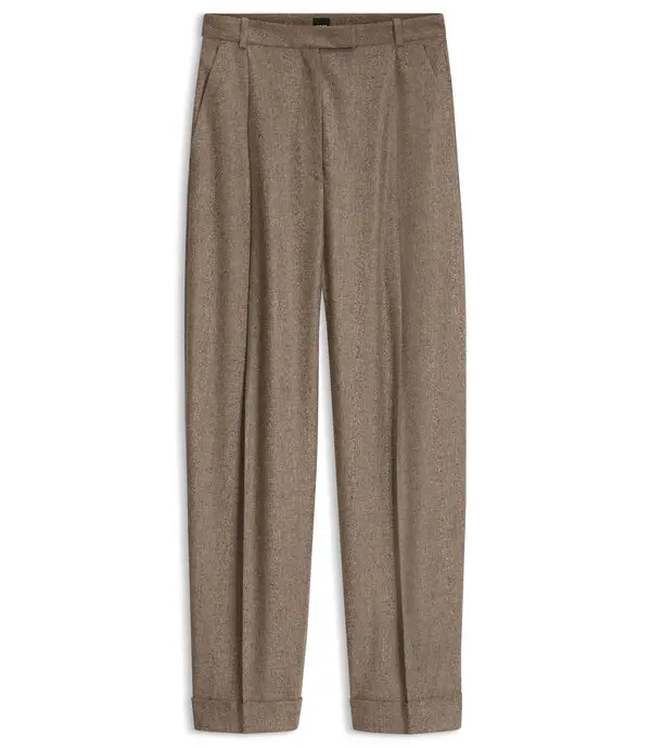 BOSS Relaxed-fit Textured Stretch Pants