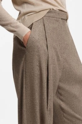 BOSS Relaxed-fit Textured Stretch Pants