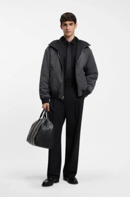 Hugo Slim-fit Shirt In Easy-iron Cotton Poplin - Black