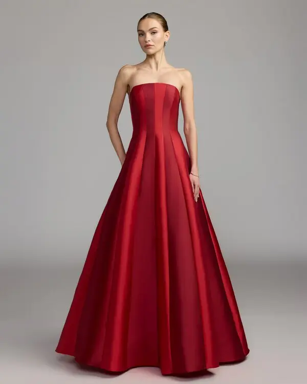 Mac Duggal Strapless Mikado Ball Gown