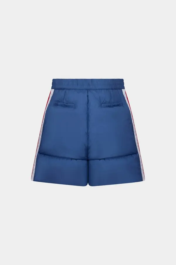 Dsquared2 Long Padded Nylon Shorts With Side Stripes