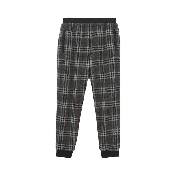 Burberry Fleece Check Shorts 'dark Charcoal - Grey