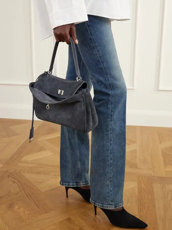 Balenciaga Rodeo Suede Tote - Gray
