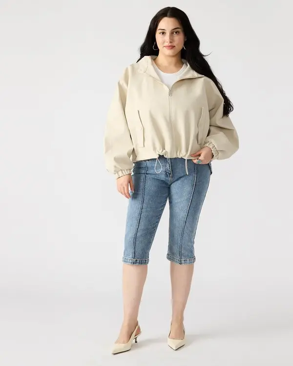 Steve Madden Lumi Jacket Long Sleeve Faux Leather Jackets & Coats