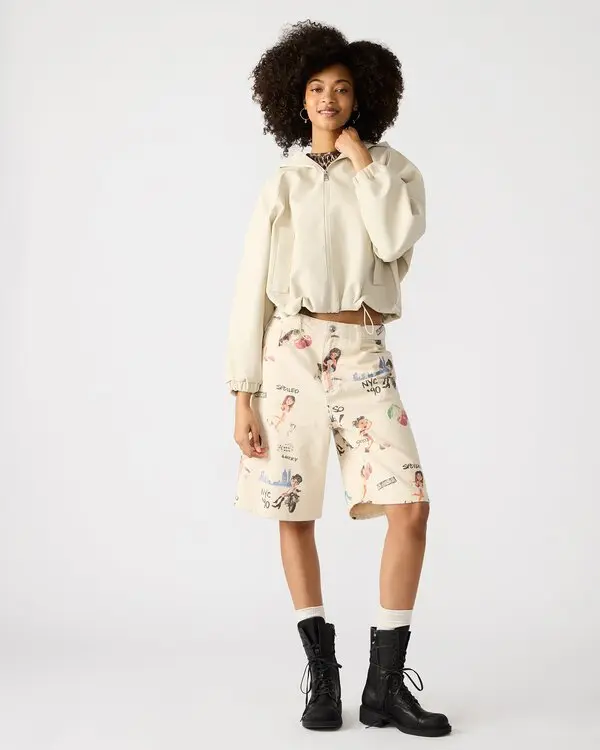 Steve Madden Lumi Jacket Long Sleeve Faux Leather Jackets & Coats