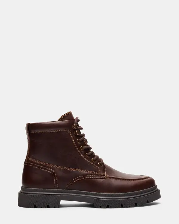 Steve Madden Zechariah Lace-up Ankle Boots With Lug Sole
