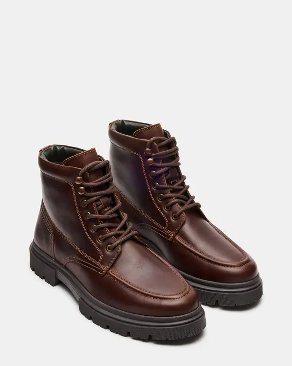 Steve Madden Zechariah Lace-up Ankle Boots With Lug Sole
