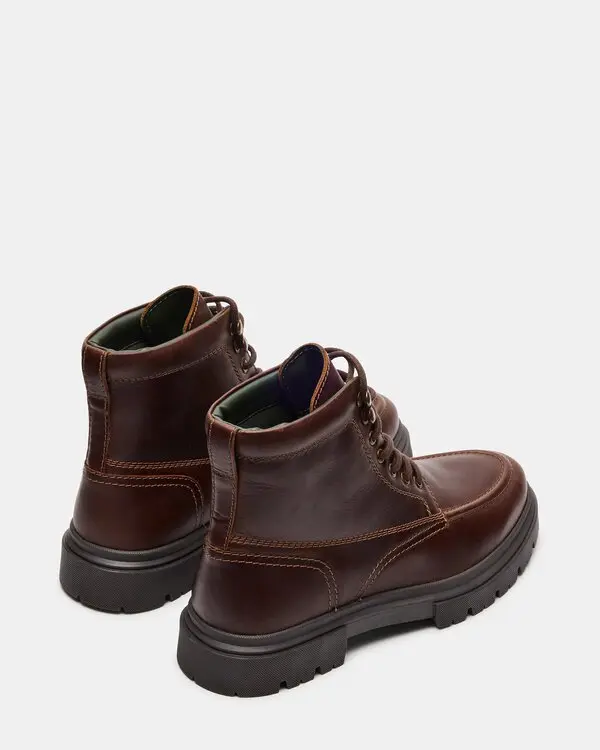 Steve Madden Zechariah Lace-up Ankle Boots With Lug Sole