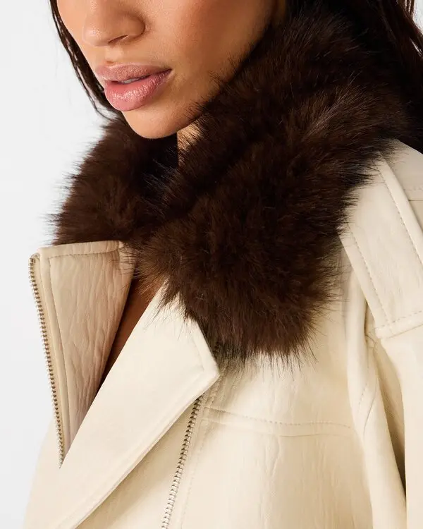 Steve Madden Silas Jacket Long Sleeve Faux Leather Jackets & Coats