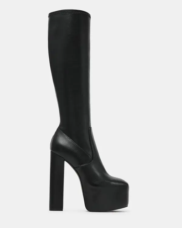 Steve Madden Knee-high Platform Block Heel Boots - Black