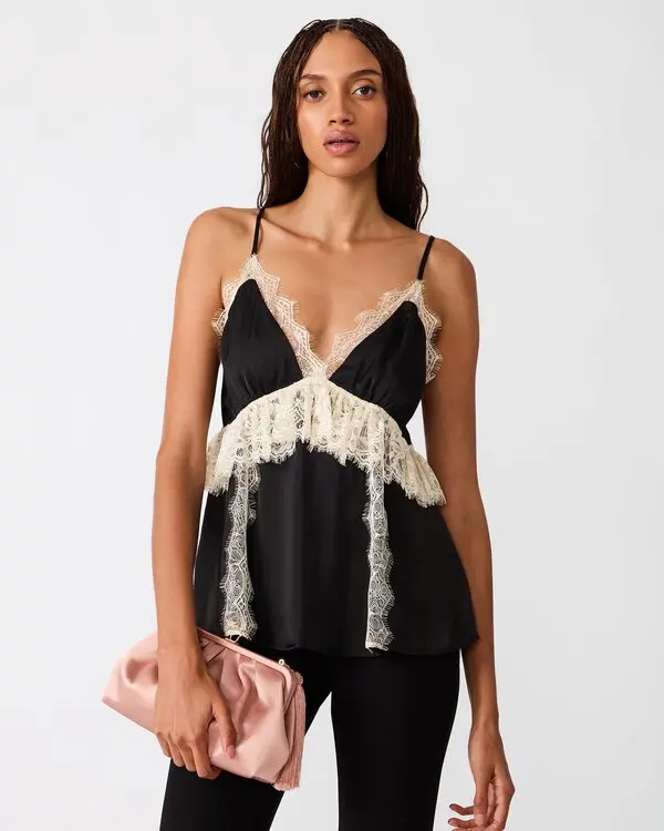 Steve Madden Victoire Top Sleeveless Tops - Black