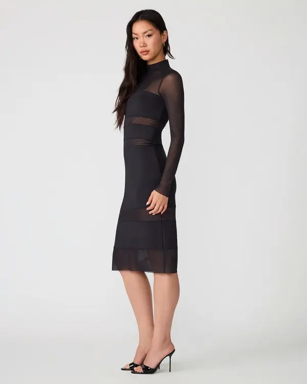 Steve Madden Blaze Dress Long Sleeve Mesh Dresses