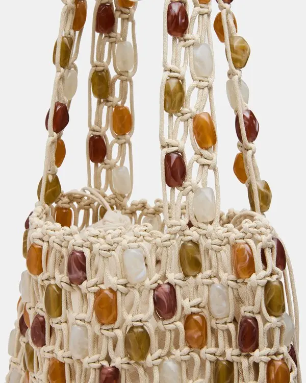 Steve Madden Clarisa Beaded Crochet Shoulder Bag