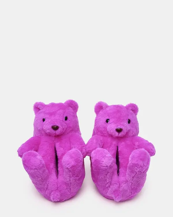 Steve Madden Slip-on Plush Bear Slippers
