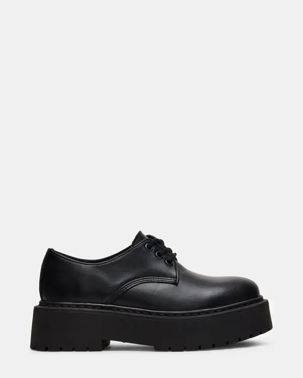 Steve Madden Burney Lace-up Loafers - Black