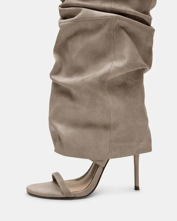 Steve Madden Ravine Distressed Cuffed Knee-high Stiletto Boots