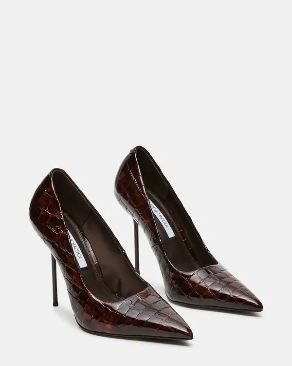 Steve Madden Dynasty Crocodile Pointed Toe Heels