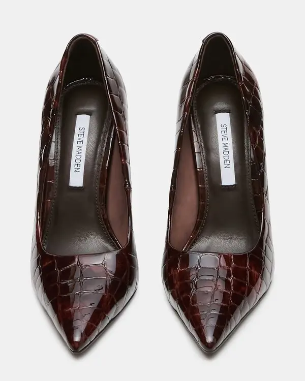 Steve Madden Dynasty Crocodile Pointed Toe Heels