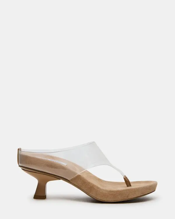 Steve Madden Motion Thong Heels - Taupe