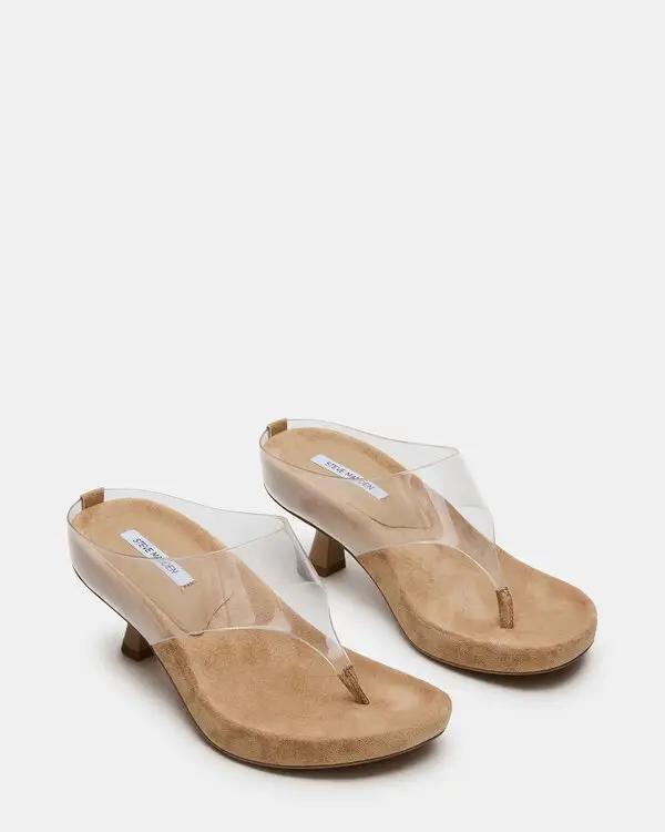 Steve Madden Motion Thong Heels - Taupe
