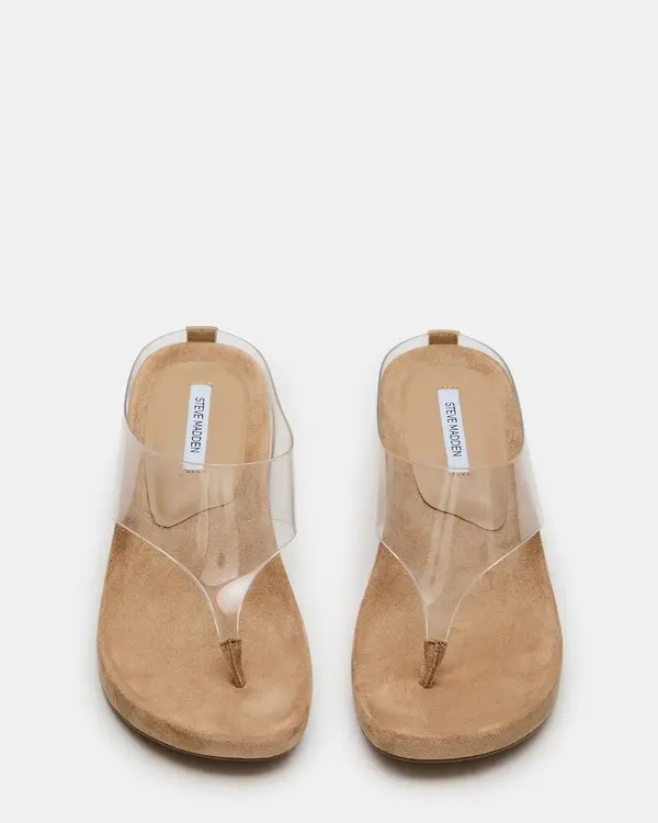 Steve Madden Motion Thong Heels - Taupe