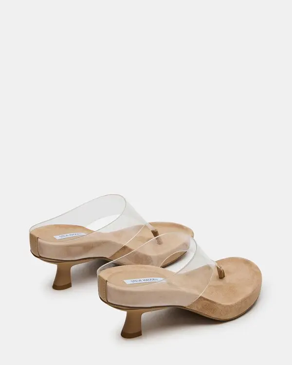Steve Madden Motion Thong Heels - Taupe