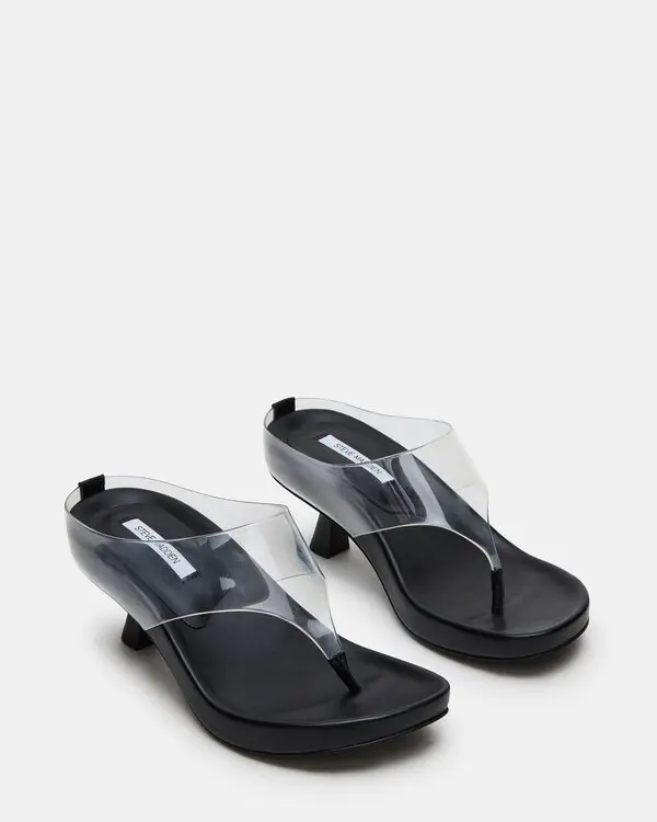 Steve Madden Motion Thong Heels - Black