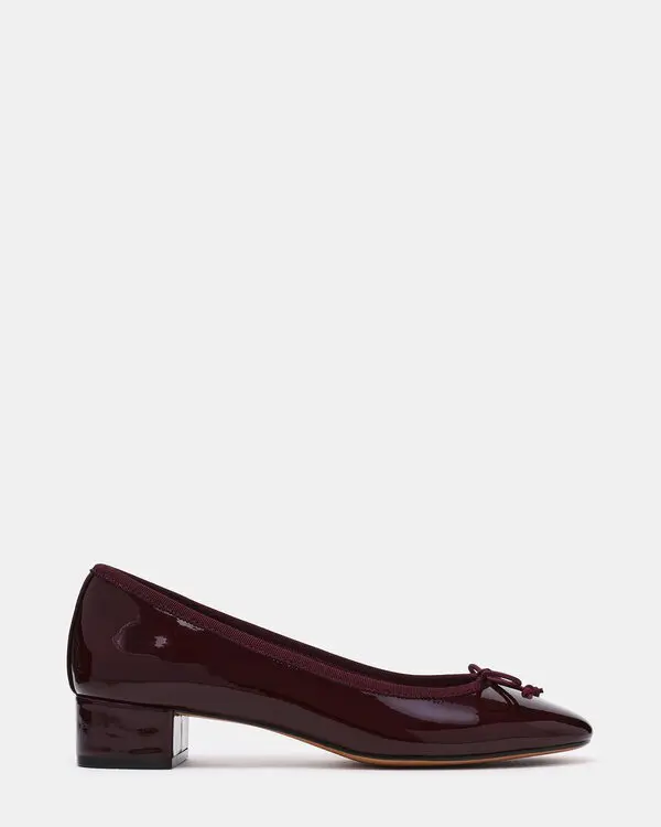Steve Madden Steffi Dark Cherry Patent Block Heels - Wine