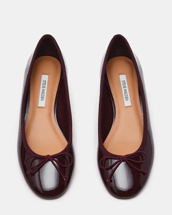 Steve Madden Steffi Dark Cherry Patent Block Heels