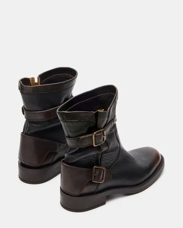 Steve Madden Distressed Buckled Ankle Boots