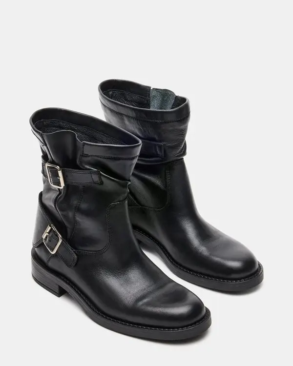Steve Madden Buckled Leather Ankle Boots