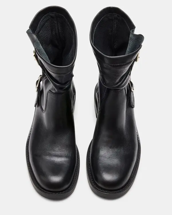Steve Madden Buckled Leather Ankle Boots