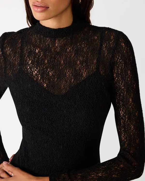 Steve Madden Vivienne Dress Long Sleeve Mesh Dresses
